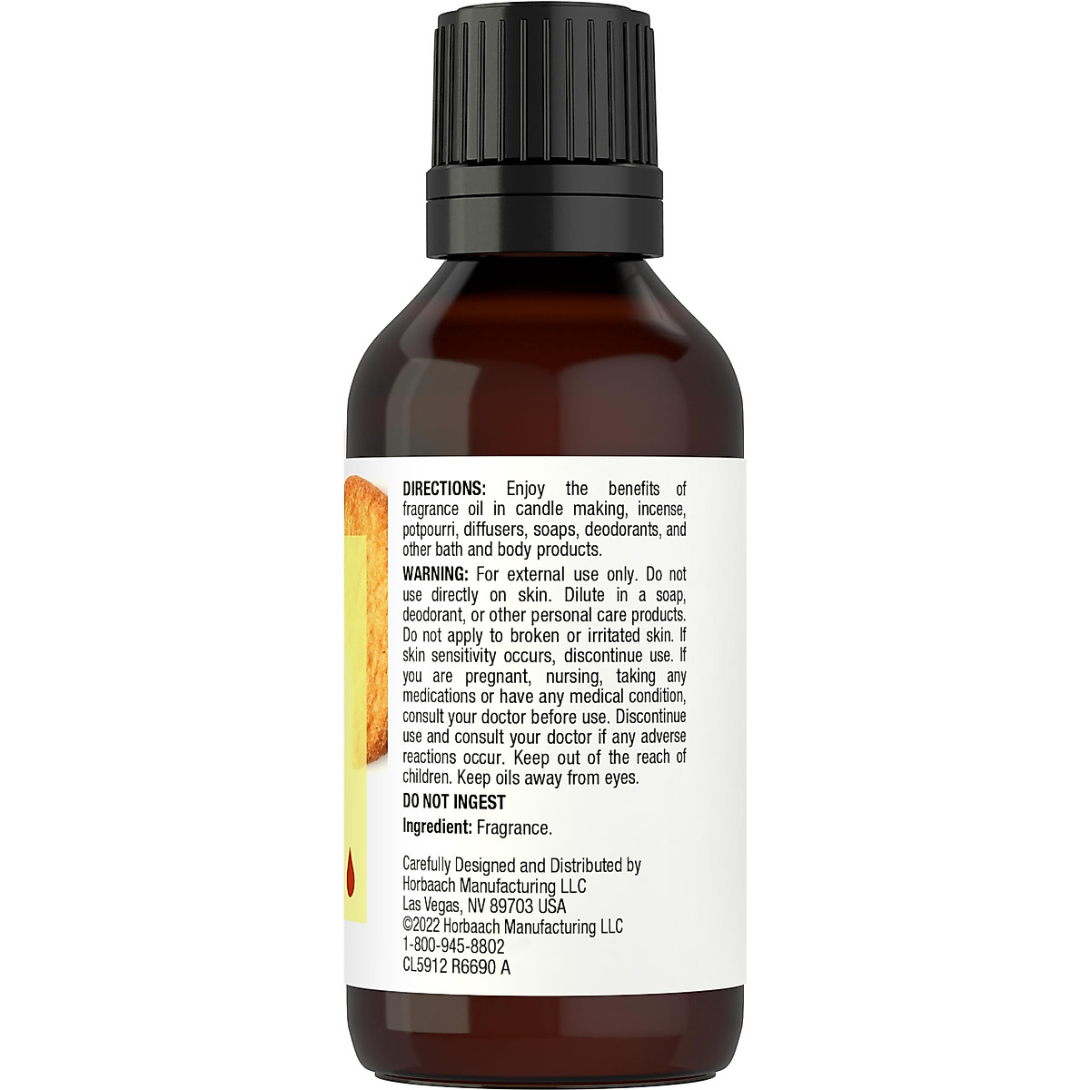 Horbäach Warm Vanilla Sugar Fragrance Oil | 1 Fl Oz (30 mL) | Premium Grade | for Diffusers, Candle and Soap Making, DIY Projects & More