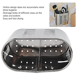 Fdit Household Wall Mount Utensil Drying Racks,Cooking Utensil Holder Flatware Hanging Organizer Drying Racks with Hollow Design for Spoons Knives Forks Chopsticks