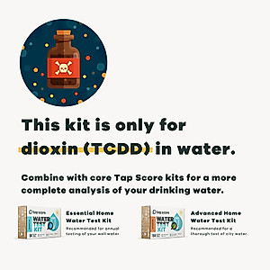 Tap Score Dioxin (TCDD) in Water Test Kit | Well or City | Full Report | EPA Certified Drinking Water Labs | #1 Best Home Water Test 2021-24 NYT Wirecutter | 100% Unbiased