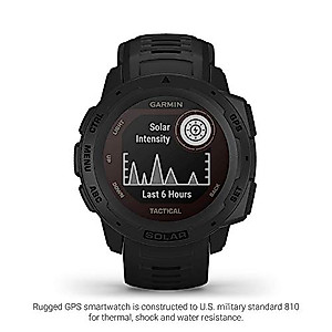 Garmin Instinct Solar Tactical GPS Smartwatch 45mm - Black - 010-02293-13