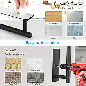 2nd Gen Paper Towel Holder Under Cabinet, [More Studry] Self Adhesive or Drilling Paper Towel Holder Wall Mount for Kitchen, RV, [Fit Mega Paper Towel Roll] SUS304 Stainless Steel Paper Towel Rack