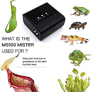 MrReptile Reptile Mister Humidifier, Automatic Mister for Reptiles、Indoor Plants, Upgrade MS100 Mister, Reptile Misting System