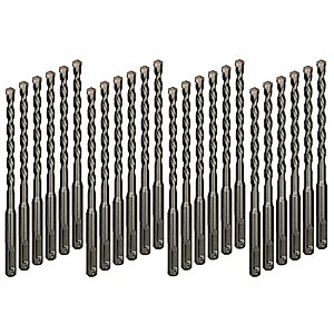 VALYRIANTOOL 24-Pack 3/16 Inch x 6 Inch SDS Plus Rotary Hammer Drill Bits Set, Carbide Tipped for Brick, Masonry, Stone and Concrete (3/16" x 4" x 6")