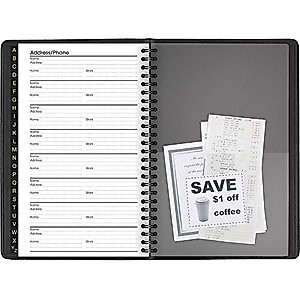 AT-A-GLANCE Large Telephone & Address Book, 800+ Entries, 4-7/8" x 8" Page Size, Black (8001105)