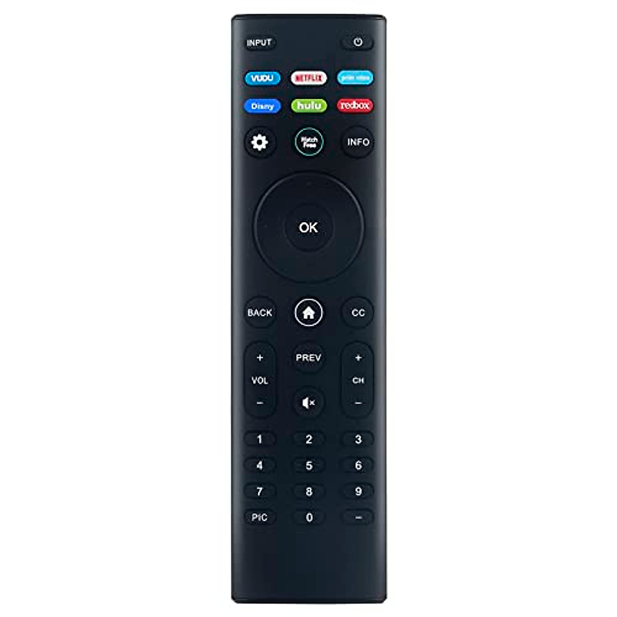 XRT140L XRT140 Replace Remote Control fit for Vizio TV D32F4-J01 D24F4-J01 D40F-J09 D43F-J04 D24F-J09 D24H-J09 D32F-J04 D32H-J09 OLED55-H1 with Vdu Netflx P-Video Disny Hlu Rdbox Button Key