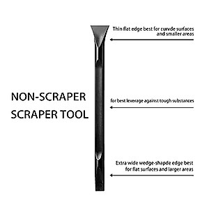 Plastic Scraper Tool, Pack of 10, Carbon Fiber Multi-Purpose Scraper Non-Scratch Cleaning Tool for Tight Spaces, Crevices, Most Surfaces Perfect to Remove Stickers, Labels, Dirt, Etc (A)