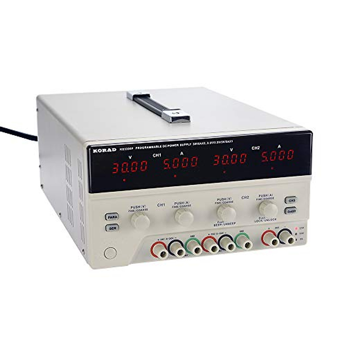 KORAD KD3305P - Precision Variable Adjustable 30V, 5A DC Triple Linear Power Supply Digital Regulated Lab Grade