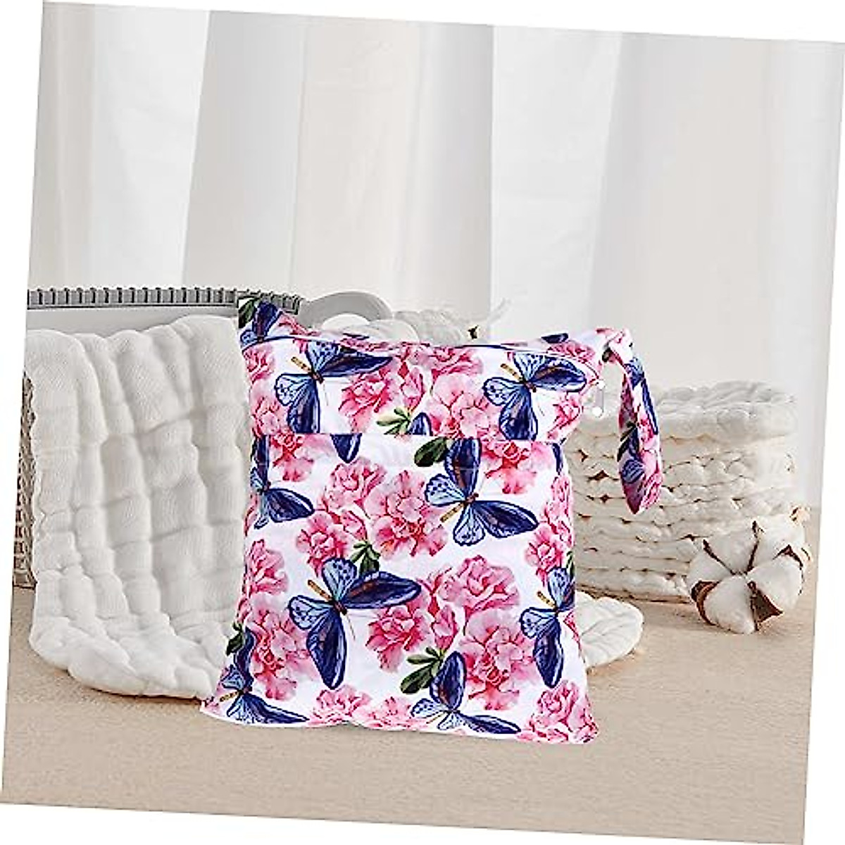 Beatifufu Baby Diaper Bag Extra Large Travel Bag Travel Diaper Bag Storage Bag Baby Wet Bag Diaper Wet Dry Bag Baby Wet Dry Bag Knitted Flat Cloth Blue Cosmetic Bags Organizer Bag