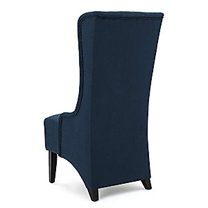 Christopher Knight Home Callie Fabric Dining Chair, Dark Blue Dimensions: 23.25”D x 28.75”W x 46.25”H