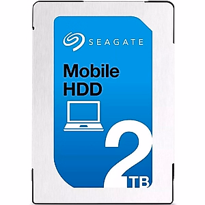 Seagate 2TB HDD SATA 5400rpm 6.4 cm 2.5 Inch 7 mm Height 128 Mb Cache BLK