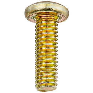 Small Parts 1110MPPY Steel Pan Head Machine Screw, Yellow Zinc Plated, Meets ASME B18.6.3, #2 Phillips Drive, #10-32 Thread Size, 5/8" Length, Fully Threaded, Import (Pack of 100)
