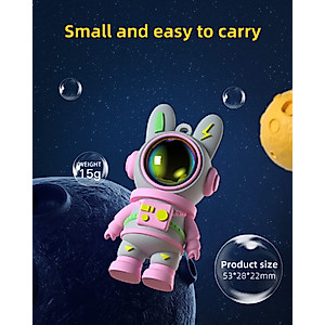 Cute Space Rabbit USB Flash Drive, Thumb Drive Waterproof USB 2.0 Memory Stick Small Size USB Drive Gift (128G, Cyan)