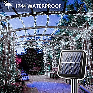 TIANG Solar String Lights, 2 Pack X 200LED 72ft Total 400LED 8 Modes Cool White Solar String Outdoor Lights, Waterproof Solar Ball Fairy Lights for Garden, Patio, Wedding, Xmas Tree, Outdoor Decor