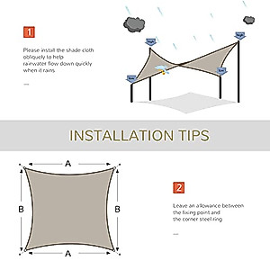 Outsunny 16' x 20' Sun Shade Sail Canopy, Rectangle UV Block Awning for Patio Garden Backyard Outdoor, Brown