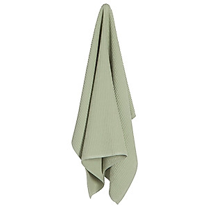 Now Designs Ripple Cotton Dish Towels, Set of 2, Sage 2