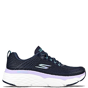 Skechers Women's Max Cushioning Elite Running Walking Sneaker, Navy/Lavender, 8 Wide