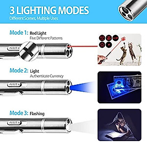 Cat Laser Toy, Interactive Toy with Red Dot LED Light Pointer, Long Range 3 Modes Lazer Projection Playpen for Kitten Interaction, Suitable for Cat Outdoor Pet Chasers Teasing Training Exercises