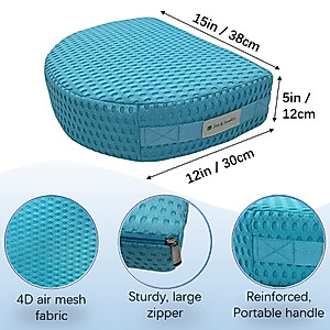 Joe & JoseRin 4D Air Mesh Hot Tub Booster Seat, 15 x 12 x 5 Inches Seat Cushion, Hot Tub Pillow with Non-Slip Micro Dot Bottom and 5 Weighted Sections, Quick Drying Hot Tub Accessories