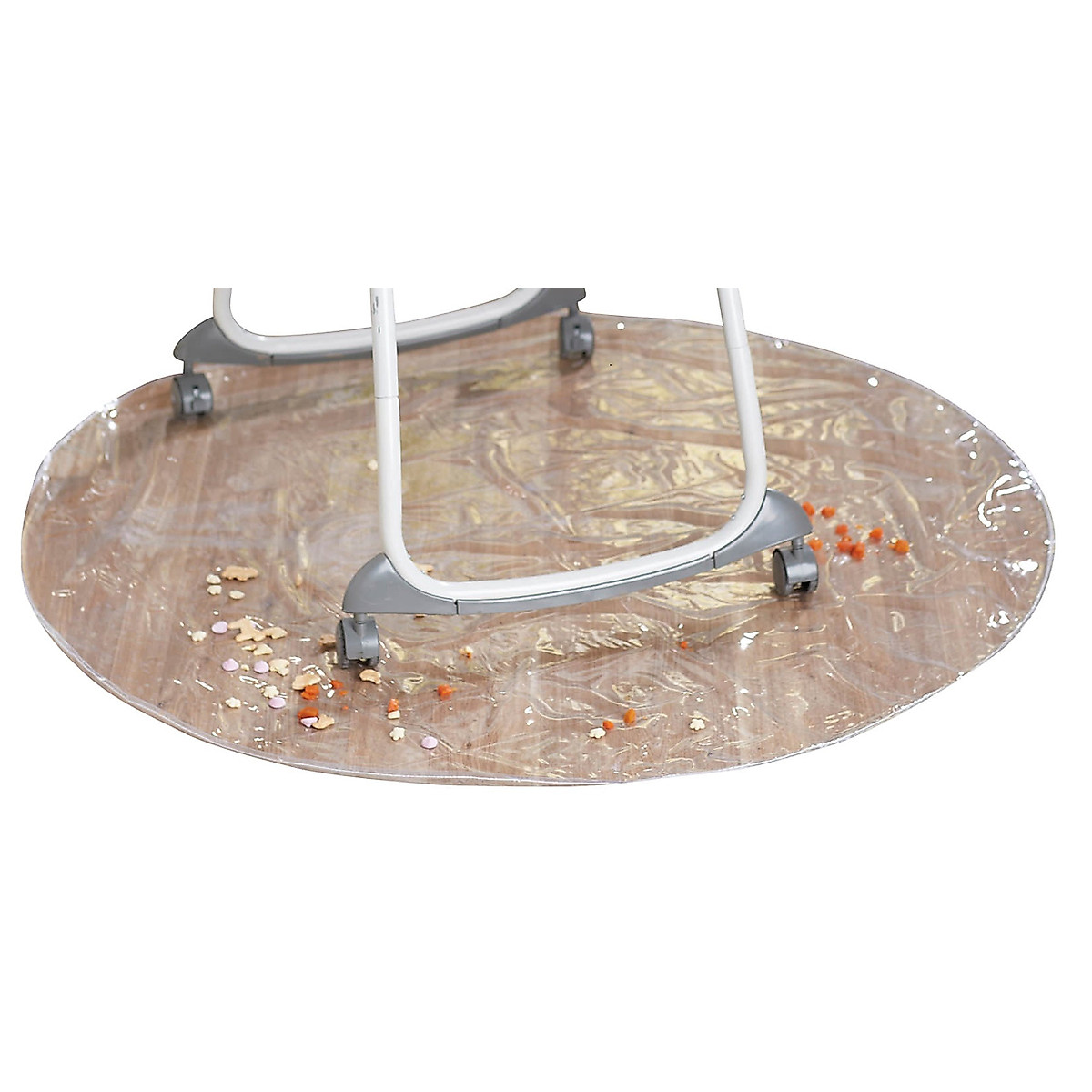 Jeep Floor Mat, Plastic Play Mat, Waterproof High Chair Floor Protector, Splat Mat, Multi-Purpose Playmat for Playing and Feeding, Clear, 50 Inches Diameter
