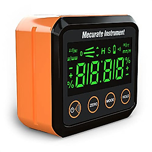 Mecurate Digital Angle Gauge and Protractor, Precise Measurement Digital Angle Finder tool with LCD and Backlight for Woodworking and Building