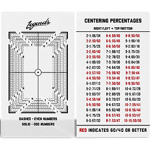 Legends Card Grading Centering Tool with Cleaning Cloth Kit Material for PSA - BGS - Graded Card Submissions Card Center Tool