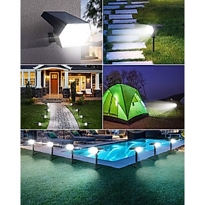 oditton Solar Wall Light, Solar Light, Solar Spotlight, Solar Deck Light, Solar Garden Light, IP65 Waterproof, 4 Bright Modes, Outdoor for Ardens, Courtyards, Fences, Path, Patio, Garden, 1 Pack