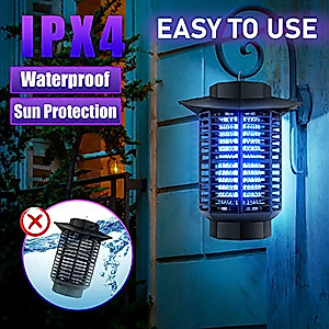 Bug Zapper, Electric Mosquito Zapper Indoor, 4200V Electronic Mosquito Killer, 18W Mosquito lamp, Insect Trap for Home Backyard Garden Patio