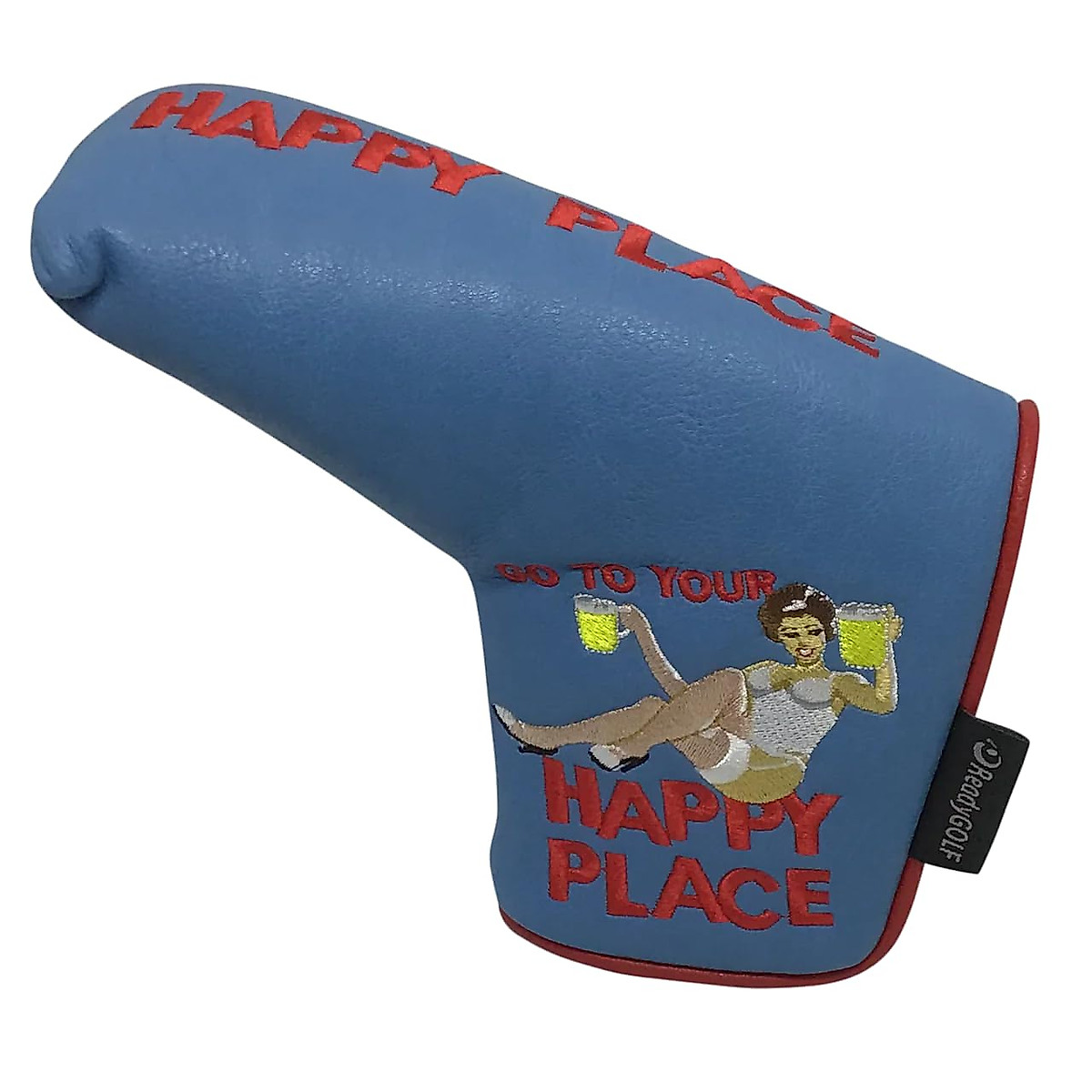ReadyGOLF Happy Place Embroidered Putter Cover - Blade