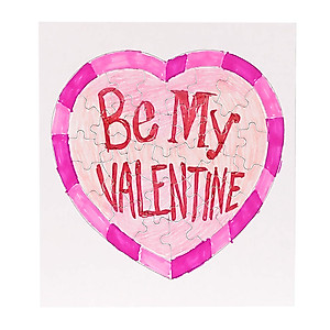 Hygloss Compoz-A-Puzzle - Heart Shape - Fun Activity - Great for Arts & Crafts - White & Sturdy - Surrounding Frame is 8.5” x 9.5” - 36 Puzzle Pieces, 6 Puzzles