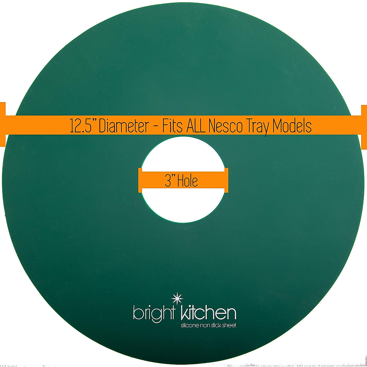 6 Silicone Dehydrator Sheets NON-Toxic for Nesco Round Dehydrators Fruit Roll Up Fruit Leather Circle ReUsable Flexible Non Stick - 6 FLAT Sheets