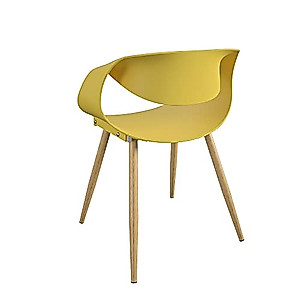 COSCO Outdoor/Indoor Resin Ribbon Chair, 2-Pack, Yellow