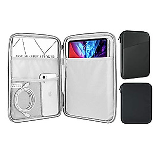 MoKo 9-11 Inch Tablet Sleeve Case,Fits iPad Air 5/4th 10.9,iPad Pro 11 M2 2022-2018,iPad 10th 10.9 2022,Galaxy Tab S9 11,Tab S8/A8/A7 2022,Protective Bag Carrying Case with Pocket, Dark Gray