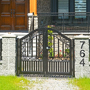 MOLVCE 8 Inch Large House Numbers for Outside, Stainless Steel Address Numbers, Floating Modern House Numbers, Door Mailbox Numbers, Number 4