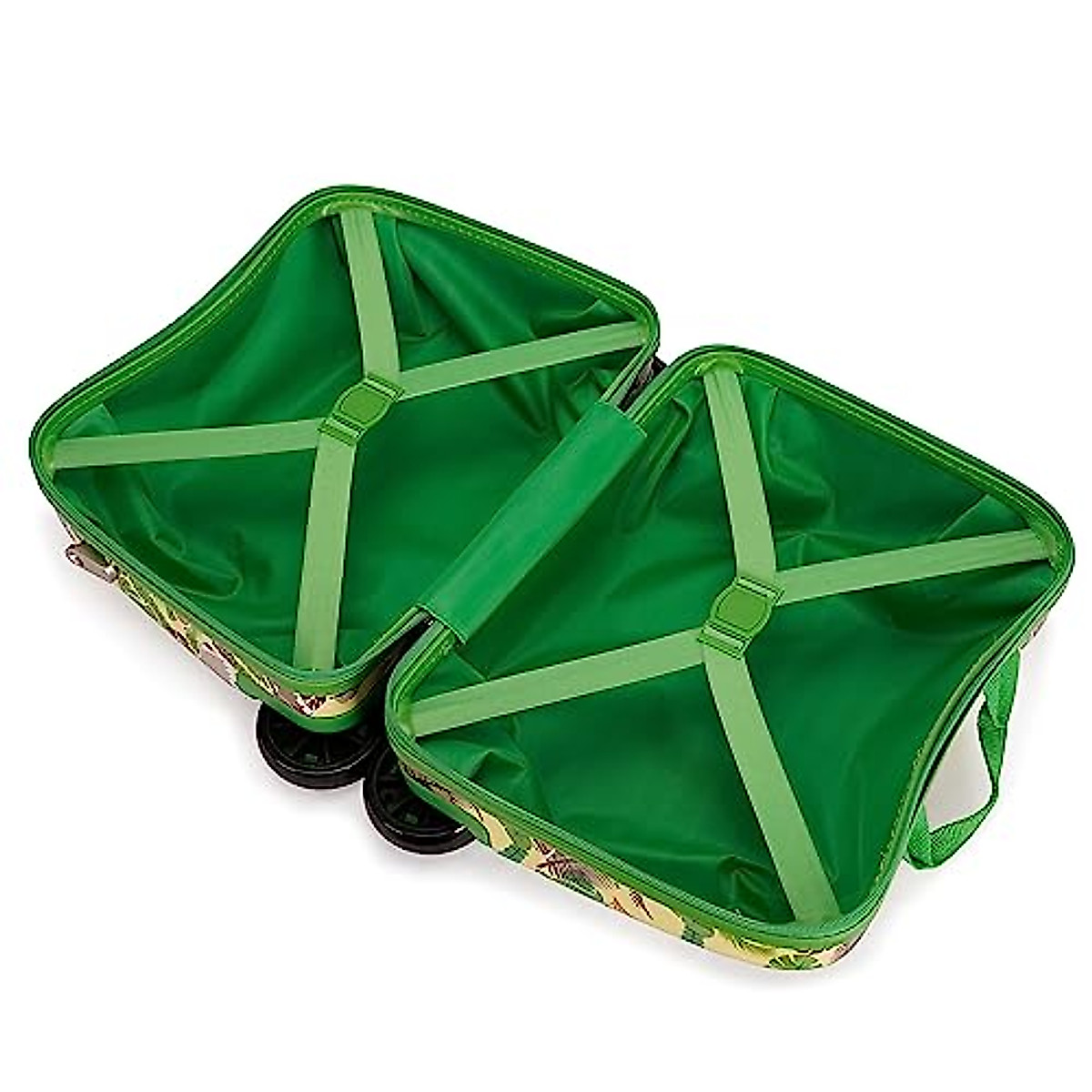 GinzaTravel Cute Children's Luggage Sit and Ride Trolley Case 17-inch Universal Wheel Travel Case for Boys and Girls (Green color)