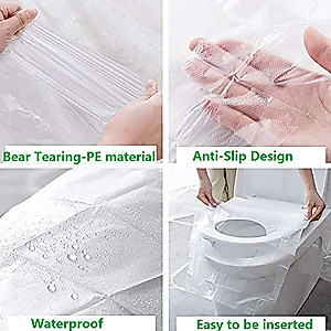 50 Pack Toilet Seat Covers,Disposable Waterproof, Portable Potty Seat Covers for Toddlers, Kids, and Adults, Ideal for Kids Potty Training and Adults,Individually Wrapped for Travel Home, On The Go
