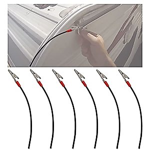 scottchen PRO RV Rain Gutter Spout Extender Trailer Camper Rain Diverter Hack Extended 7.5in Reduce Dirty and Black Streaks 6pack(Black/Red)