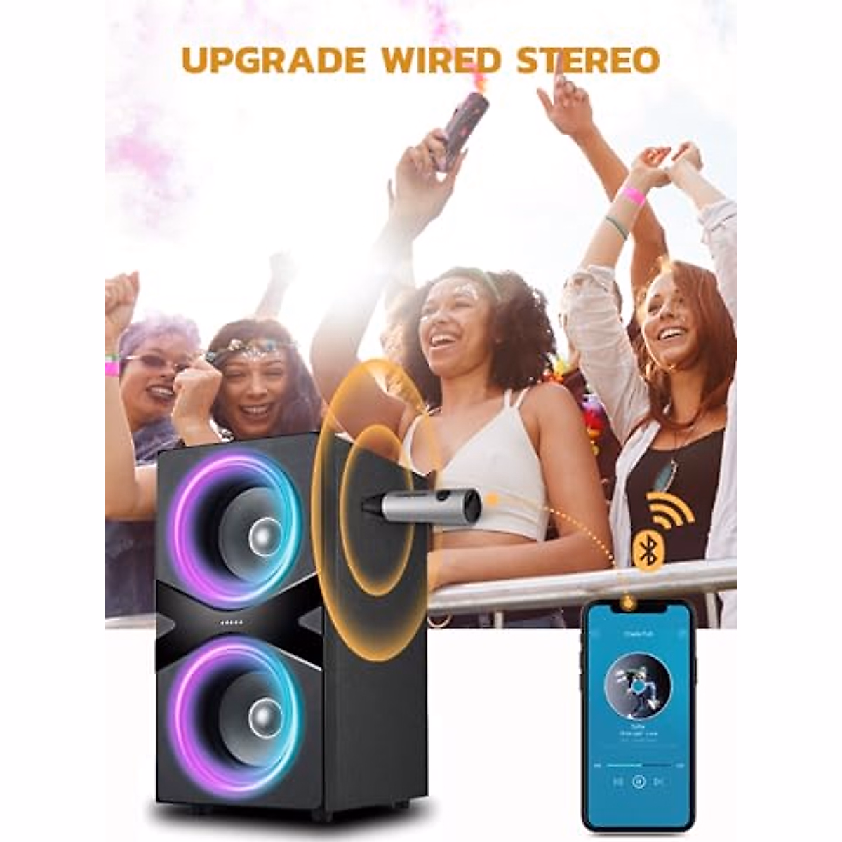 Bluetooth 5.0 Receiver, MaedHawk Bluetooth Aux Adapter Portable Wireless Audio Car Kit with 3.5mm Jack for Home Music Streaming Stereo Headphones Speakers