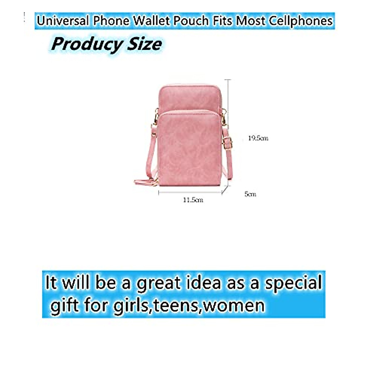 ISYSUII Crossbody Bags for Women for Samsung Galaxy A71 Cell Phone Wallet Purse with Credit Card Holder Adjustable Shoulder Strap Leather Handbag Clutch for Women Girls Gift,Black