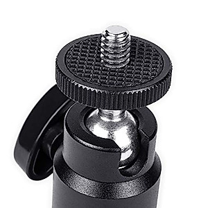 MAEXUS Hot Shoe Mount Adapter 1/4" Thread Mini Ball Head Ring Light Adapter for Cameras Camcorders Smartphone Microphone Gopro Canon LED Video Light Video Monitor Tripod Monopod (2 Pcs)