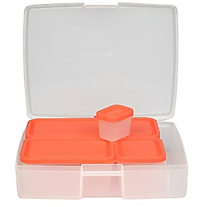 Bento Lunch Box Set w/ 5 Removable, Leak Proof Containers, On-the-Go Meal, Food Prep & Snack Packing Compartments w/Recipe Guide - Stackable, Microwave Safe Nesting Containers w Lids, Easy to Clean