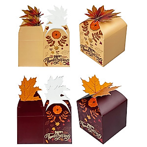 Gcardist Thanksgiving Cross Gift Boxes 28pcs 3.3x3.3x3.3 Inches Cookie Boxes for Festival Party,3D Square Gift Box for Gifts,Small Cardboard Box for cookie,chocolate,pudding, Widely Used in Various