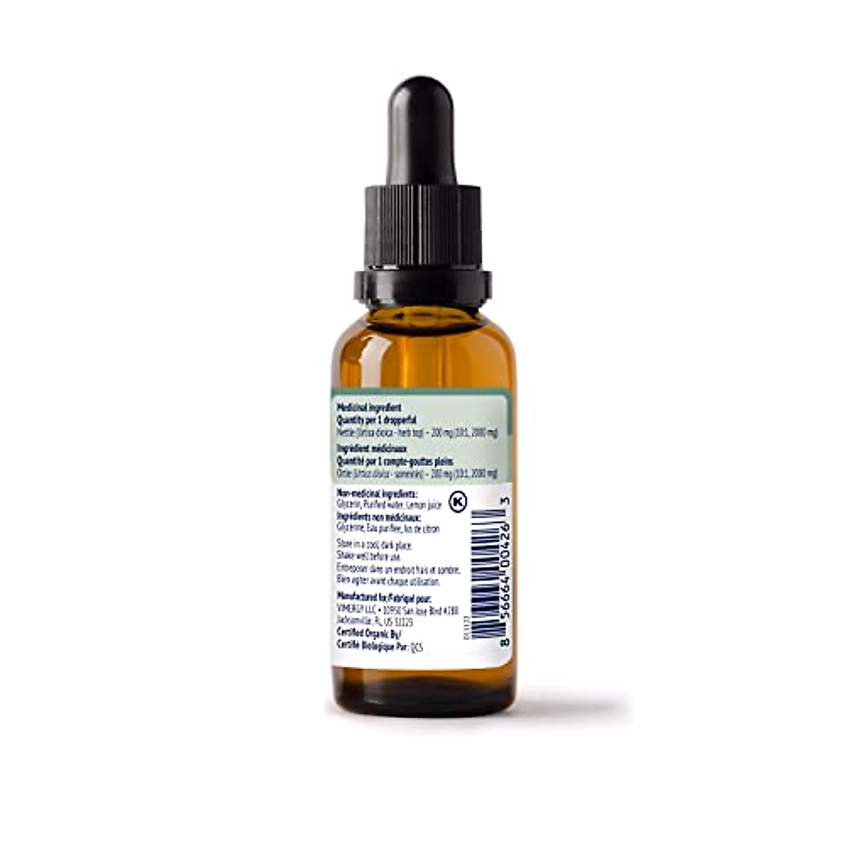 Vimergy Organic Nettle Leaf Extract, 57 Servings – Potent 10:1 Extract Liquid Drops – Supports Immune System Health – Supports Joint Health - USDA Organic, Gluten-Free, Non-GMO, Vegan & Paleo (115 ml)