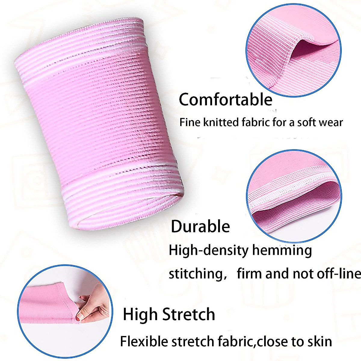 TXBONA Child Volleyball Basketball Wristbands,Kids Wrist Brace,Children Sports Wrist Support(1 PAIR) (Pink)