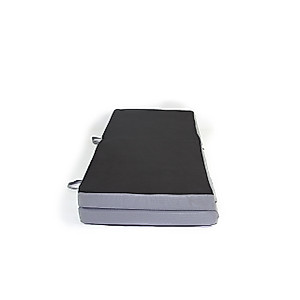 American Furniture Alliance Adult Quadfold Hide 'A Mat, Black/Charcoal, Full Folding-Mattress