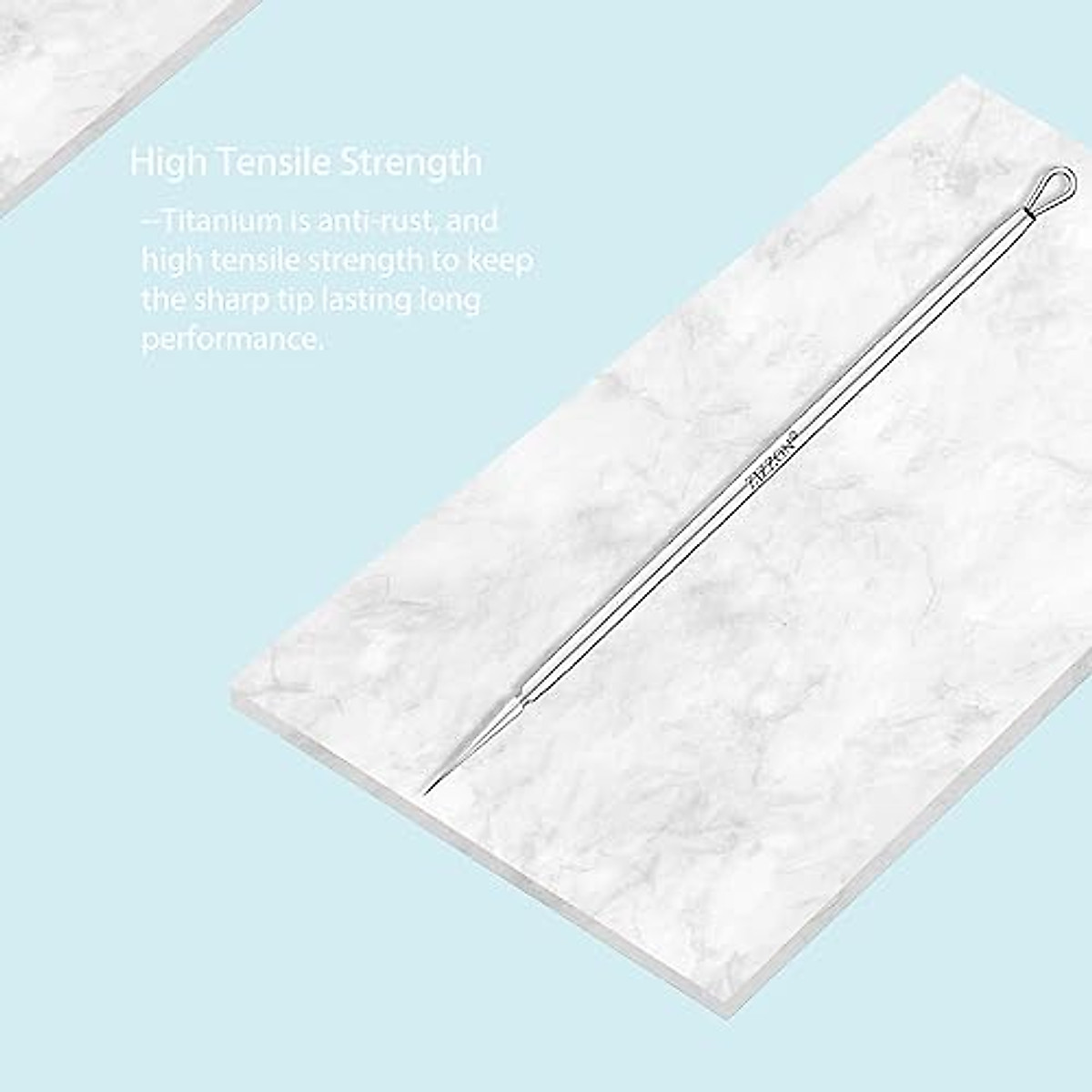 ZIZZON Titanium Lancet Needle Acne Blackhead Remover Pimple Extractor Popper Tool