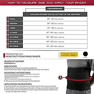 OTC Abdominal Binder, Four-Panel Body, Heavy Duty 12-Inch, Select Series