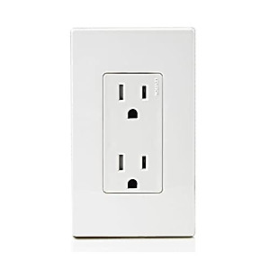 Leviton T5325-W 100 Pack 15Amp 125V Tamper Resistant Decora Duplex Receptacle, White