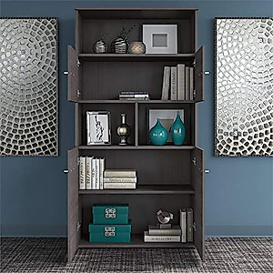 Bush Business Furniture Office 500 5 Shelf Bookcase with Doors