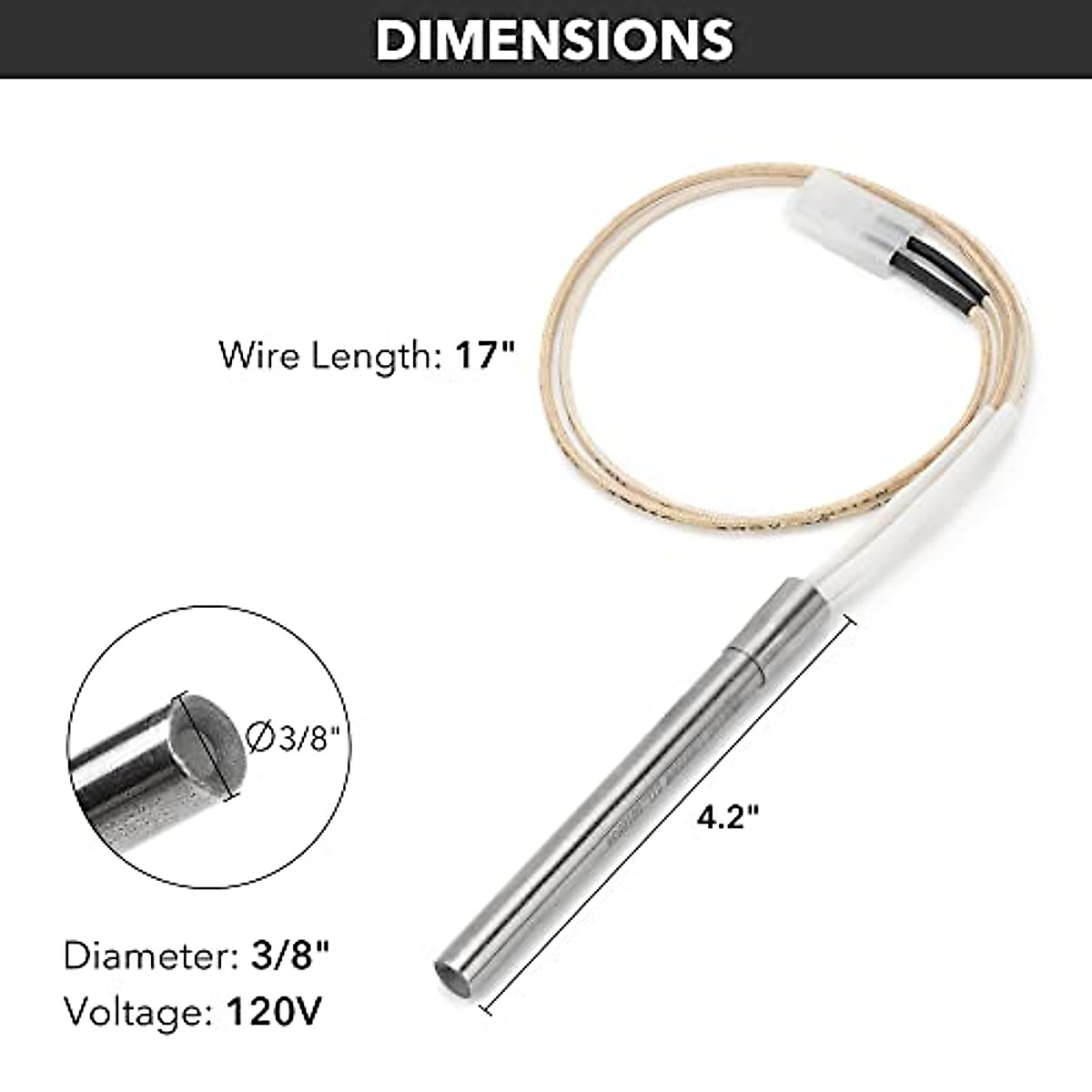 Stanbroil Hot Rod Igniter Kit for Camp Chef Wood Pellet Grills Replacement Part