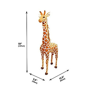 Linzy Toys Jared The Giraffe, 50'' (127 cm) Standing High, Real Life Stuffed Animals Plush Giraffe, Peluche Jirafa